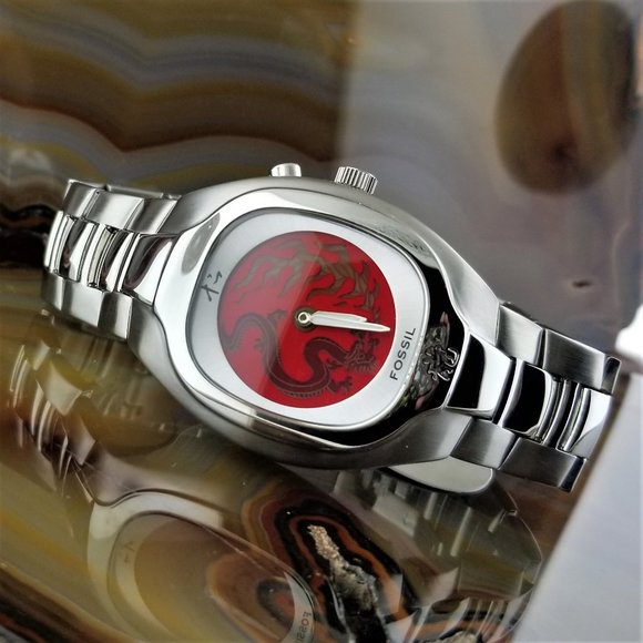 Fossil Accessories | New Fossil Big Tic Animated Fire Dragon Watch ...